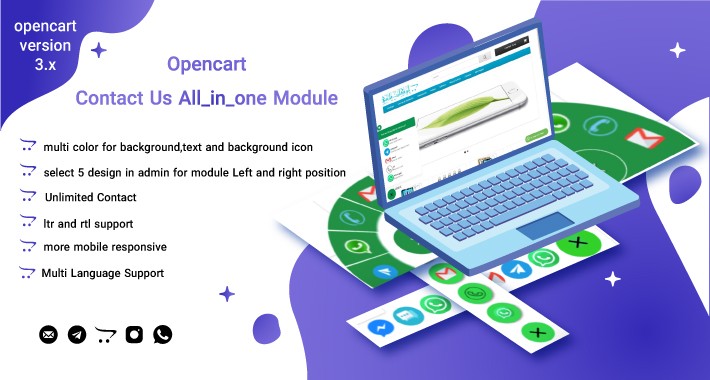 OpenCart - Contact Us All-in-One chat opencart