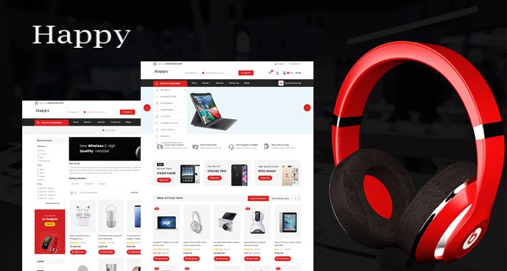 OpenCart - Electronic Mega Multi Store Premium Opencart Theme