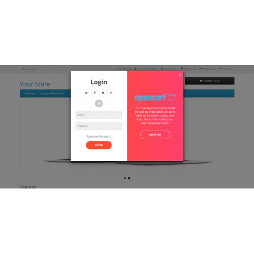OpenCart - Quick and Social Login/Register PRO