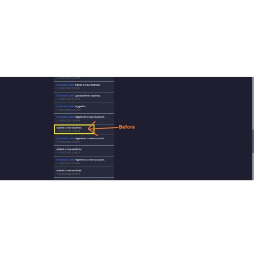 OpenCart - Fix - Empty Add Address In Recent Activity In Admin Dashboard