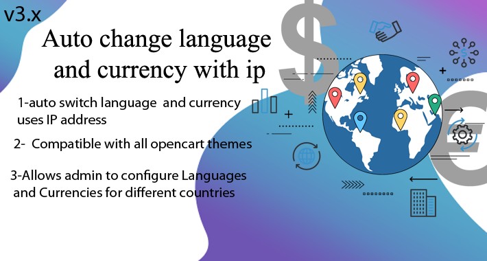 OpenCart - Automatically Detect Currency and Language with ip opencart 3.x