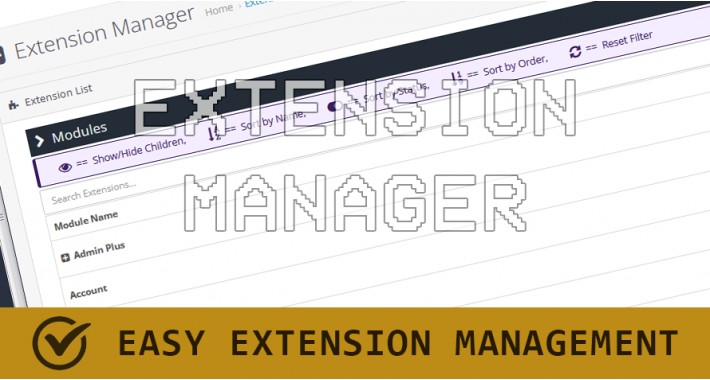 OpenCart - Extension Manager