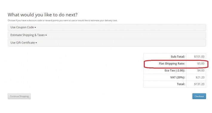 OpenCart - Auto Shipping Method on Cart