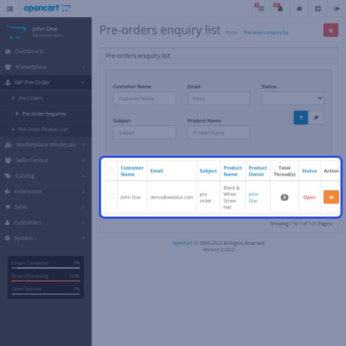 OpenCart - Opencart Multi Vendor Pre Order