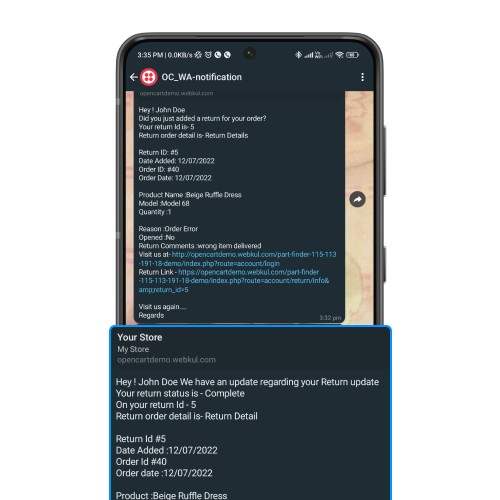 OpenCart - Opencart Whatsapp Order Notification