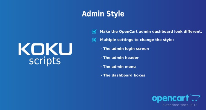 OpenCart - Admin Style Free