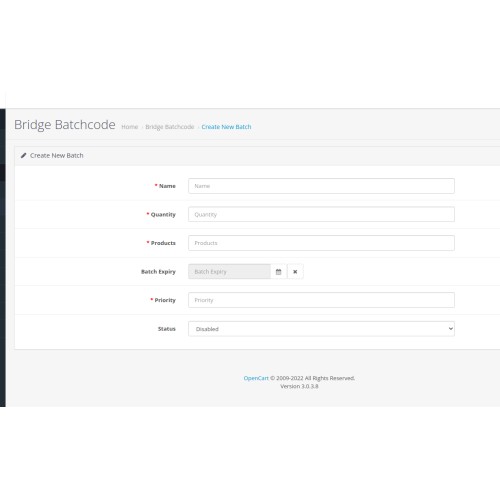 OpenCart - Batch Code