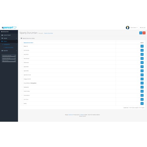OpenCart - Api Target Store Order Viewing and Order Status Update