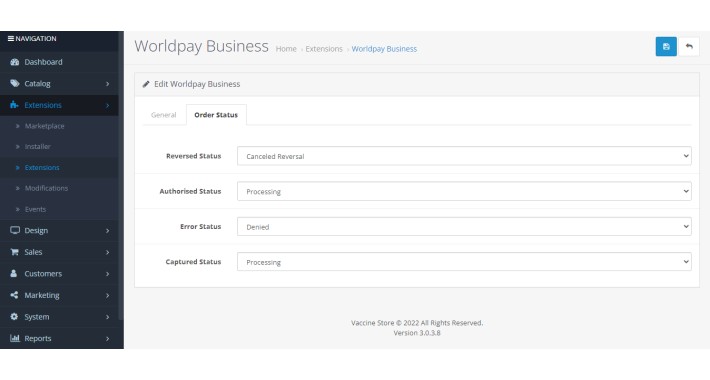 OpenCart - Worldpay Business