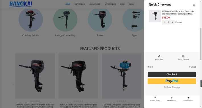 OpenCart - Popup Cart And Quickly Checkout with buy now