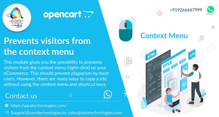 OpenCart - Prevents visitors from the context menu (disable right click)