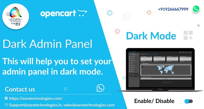 OpenCart - Dark admin panel