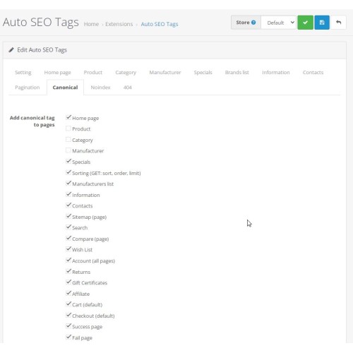 OpenCart - Auto SEO Tags