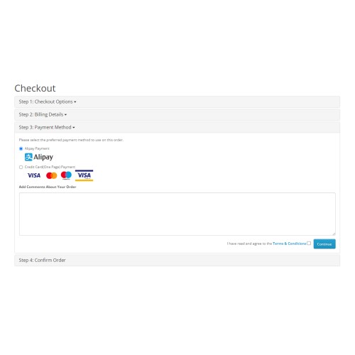 OpenCart - Oceanpayment Alipay gateway