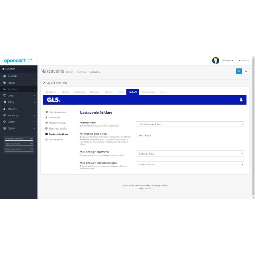 OpenCart - GLS Api - Podaj zásielok | OC3.x