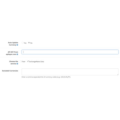 OpenCart - Fixed Currency - Auto updater currency with Apilayer