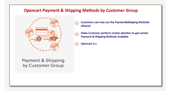 OpenCart - Shipping & Payment Methods By Customer Group