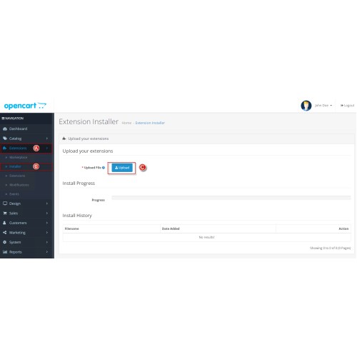 OpenCart - Order Comment Templates (Pre-defined Admin Order Comments)