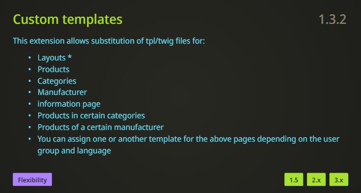 Opencart Custom Templates
