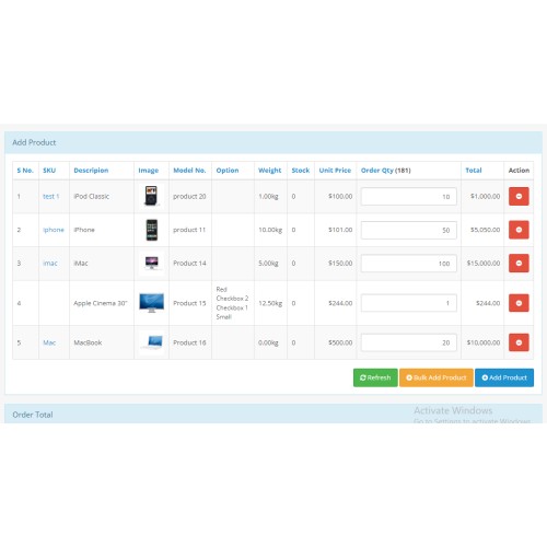 OpenCart - Purchase Order Manager