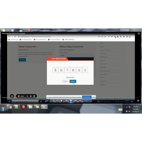OpenCart - OTP login via Whatsapp