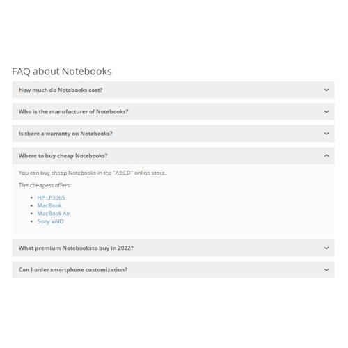 OpenCart - SEO FAQ for products, categories, manufacturers