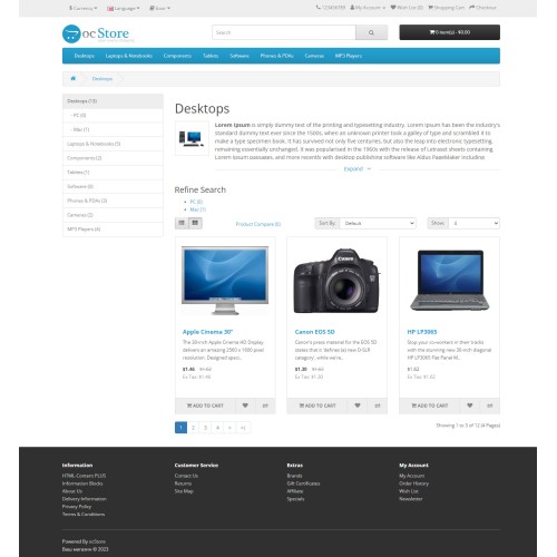 OpenCart - JS Readmore For Category Description