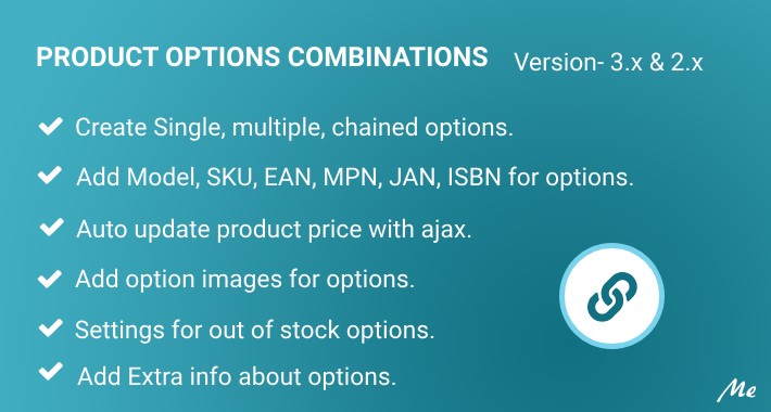 OpenCart - Product Options Combinations