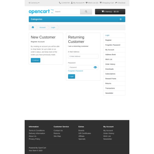 OpenCart - Password Strength Checker