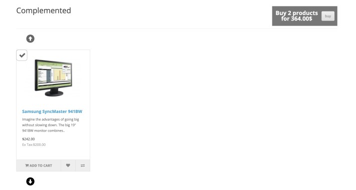 OpenCart - Complemented (related) products