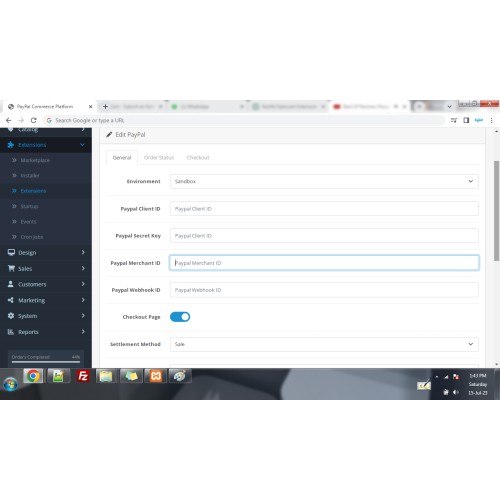 OpenCart - Paypal ecommerce