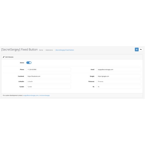 OpenCart - Fixed Button (4.x)