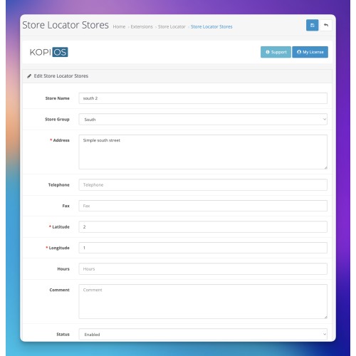 OpenCart - Store Locator