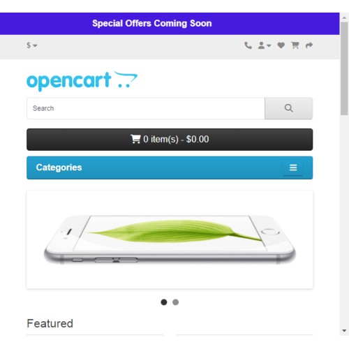 OpenCart - Advanced Header Notification bar for Opencart v3xx Free