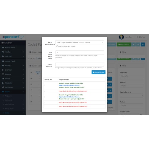 OpenCart - OPENCART - Hepsijet KARGO modülü gelişmiş özellikler (3.x-2.x)