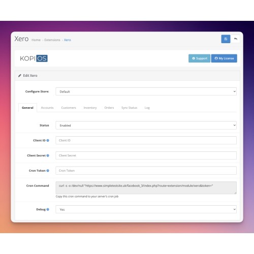 OpenCart - Xero Integration