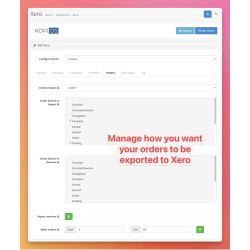 OpenCart - Xero Integration