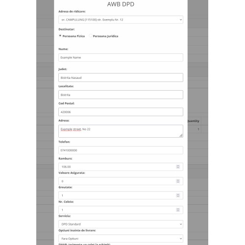 OpenCart - DPD AWB Generator - Multiple AWBs allowed