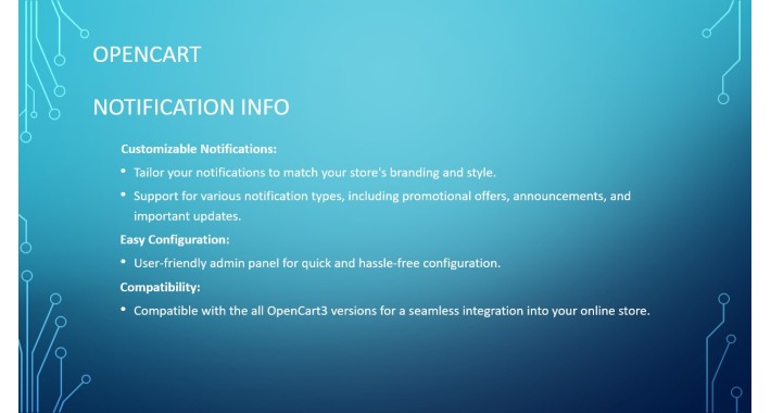 OpenCart - Top Notification Module