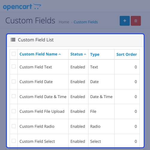 OpenCart - OpenCart Checkout Custom Fields