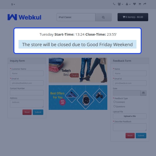 OpenCart - OpenCart Store close