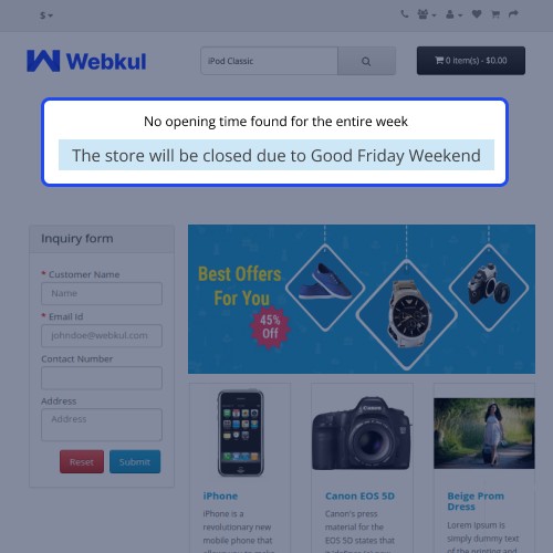 OpenCart - OpenCart Store close