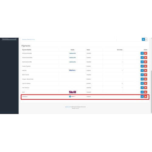 OpenCart - 2Checkout Hosted Checkout Integration Extension Opencart 4