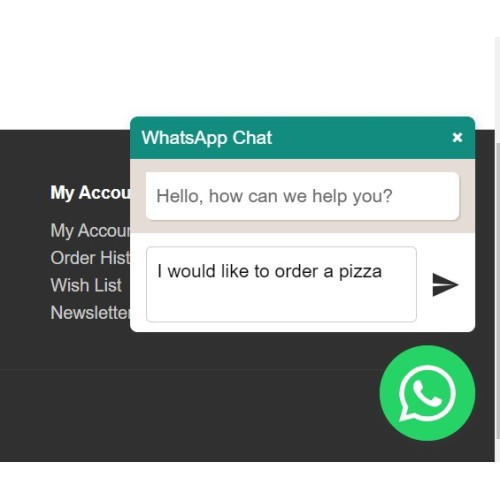 OpenCart - WhatsApp Chat Popup