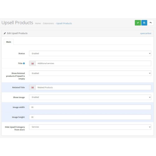 OpenCart - Upsell Products - OpenCart Extension