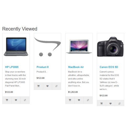 OpenCart - Recently Viewed Products