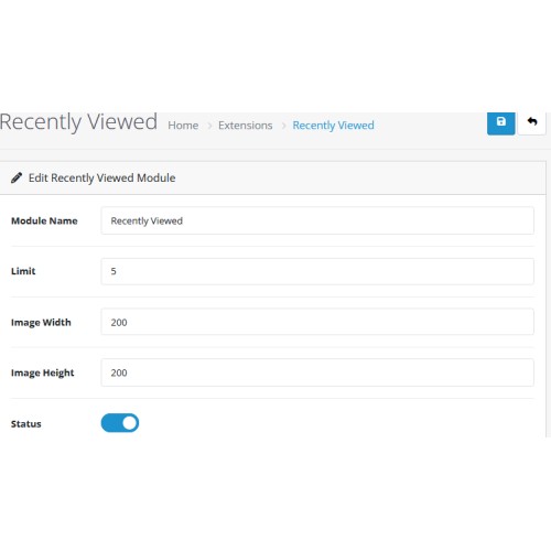 OpenCart - Recently Viewed Products