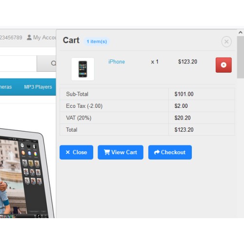 OpenCart - Floating cart