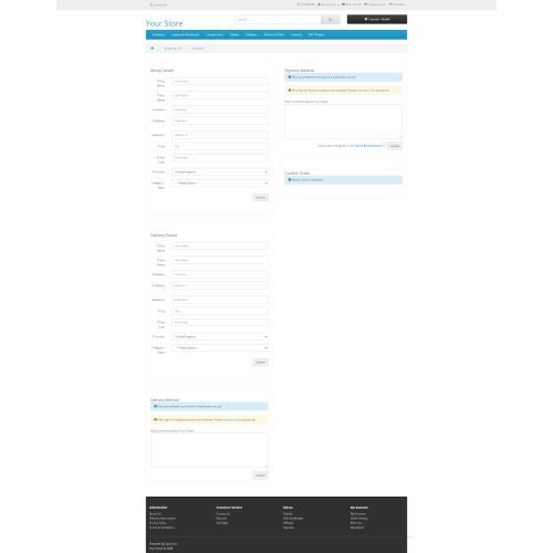 OpenCart - One Page Checkout for OpenCart V3