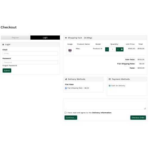 OpenCart - One Page Quick Checkout(Super Checkout,One Page Checkout)